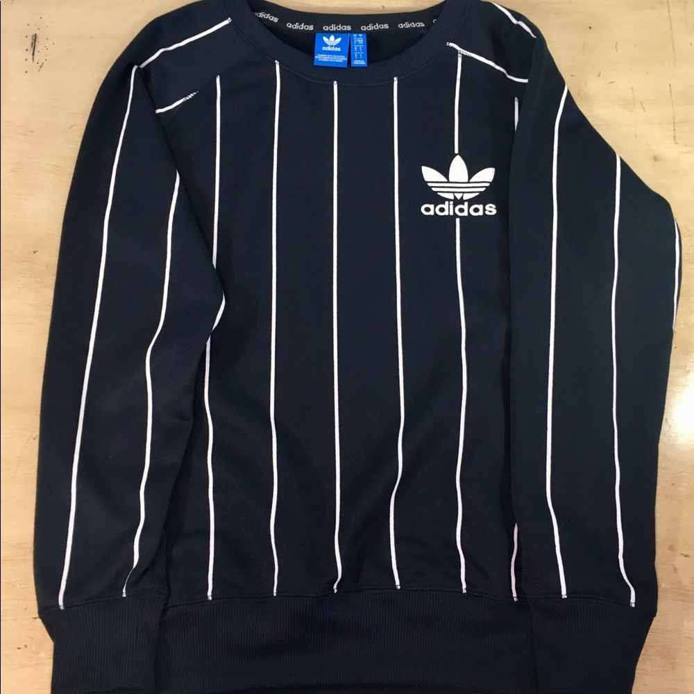Adidas Eason Chan Extremely Rare Blue Striped Crew - Gem